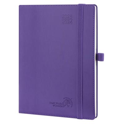 China Custom Weekly Planner 2024 Medium 6.5x8.5 Inches Purple Soft Cover Academic Agenda for sale