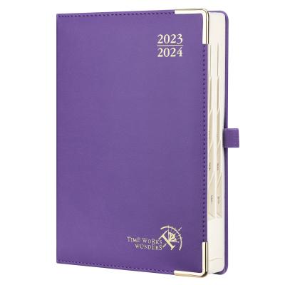 China Custom Academic Planner 2024 A5 Hardcover 150 Pages FSC Certified Ivory Paper for sale