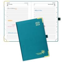 China Custom Academic Planner A5 80gsm Ivory Paper PU Hardcover 160 Pages Daily Planner for sale