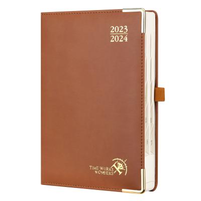 China POPRUN A5 Hardcover Academic Planner 2023-2024 160 Pages Daily Weekly Monthly for sale