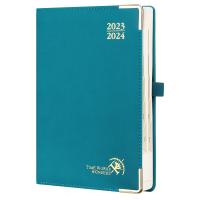 China Custom Academic Planner A5 80gsm Ivory Paper PU Hardcover 160 Pages Daily Planner for sale