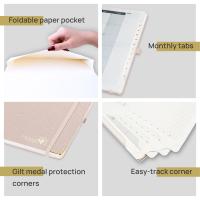China Leatherette Custom Hardcover Planner Jul. 2023 Jun. 2023 Light Pink for sale