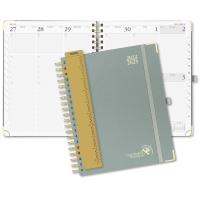China Grey Hardback Spiral Custom Weekly Executive Academic Planner 2023 for sale