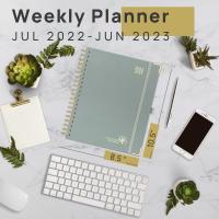 China Grey Hardback Spiral Custom Weekly Executive Academic Planner 2023 for sale