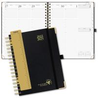 China 8.5x6.5 Inch Hardcover Planner Jul 2023 Jun 2024 Customizable Black FSC Paper for sale