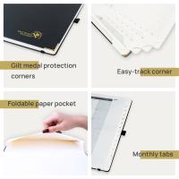China 8.5x6.5 Inch Hardcover Planner Jul 2023 Jun 2024 Customizable Black FSC Paper for sale