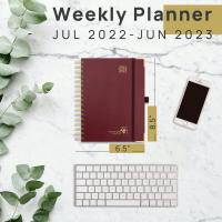 China Academic Weekly Planner Medium A5 100GSM Ivory Paper Student Planner 2023-2024 for sale