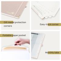 China Hardcover Spiral Medium Academic Planner Light Pink For Student Use for sale