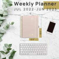 China Hardcover Spiral Medium Academic Planner Light Pink For Student Use for sale