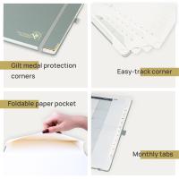 China Medium Planner Jul. 2023 - Jun. 2023 Grey with Hourly Schedule and Monthly Tabs for sale