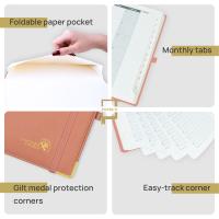 China 2023-2023 Academic Planner Pink Vertical Page Layout With Quick Serach Functions for sale