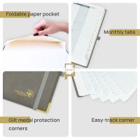 China Weekly Planner 2023 Grey Vertical Layout Hourly Schedule 100GSM Paper Monthly Tabs for sale