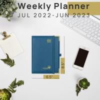 China Weekly Planner 22-23 Night Blue ECO PU leather for sale