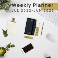 China 6.75x4.25 Inch Small Academic Planner with Hourly Schedule Monthly Tabs for sale