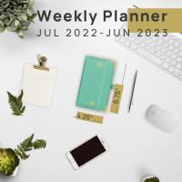 China Green Vegan PU Leather Small Academic Planner 4.25x6.75 Inch Monthly Weekly Agenda for sale