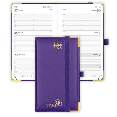 China FSC Purple Mini Academic Planner 2023 4.25x6.75 Inch Monthly Weekly Plans for sale
