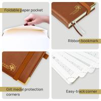 China Executive 12 Month Small Academic Planner Brown Vertical Layout 4.25x6.75 Inch for sale