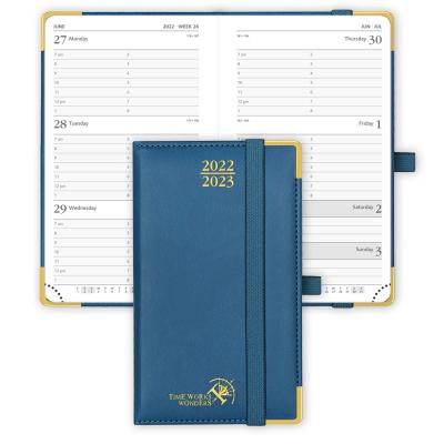 China 4.25x6.75 inch Mini Planner 2023 Time Management Agenda 80 GSM Ivory Paper for sale