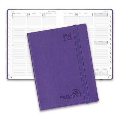 China 8.5x6.5 Inch Weekly Planner Jul 2023 Jun 2024 Purple Customizable FSC Paper for sale