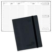 China Softcover Weekly Daily Planner 2023 Black 100GSM Ivory Paper A5 for sale