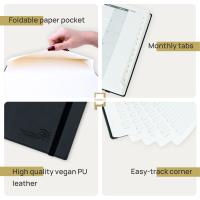 China Softcover Weekly Daily Planner 2023 Black 100GSM Ivory Paper A5 for sale