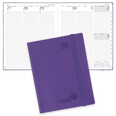 China Medium 6.5x8.5 Inch Purple Weekly Planner July 2023 to June 2024 for sale