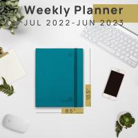 China 10.5x8.5 Inch Classic Weekly Planner 12 Month Monochrome Hourly Schedule Wire Binding for sale