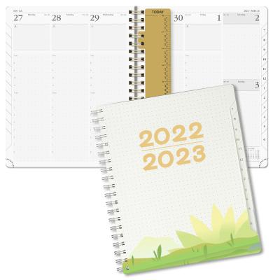 China A4 8.5x10.5 inch Monthly Weekly Planner 2023 2024 Transparent Spiral Bound 100GSM for sale