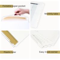 China A4 8.5x10.5 inch Monthly Weekly Planner 2023 2024 Transparent Spiral Bound 100GSM for sale