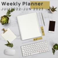 China A4 8.5x10.5 inch Monthly Weekly Planner 2023 2024 Transparent Spiral Bound 100GSM for sale
