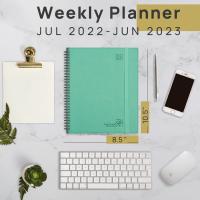 China Custom Black Weekly Planner 2023-2024 A4 Vegan Leather Cover 100GSM Paper for sale