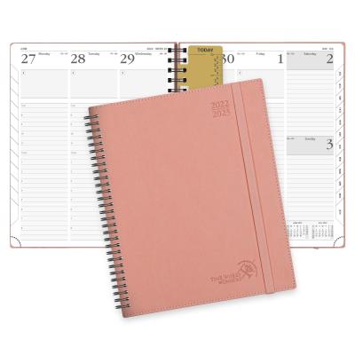 China Custom Weekly Planner 2023 2023 A4 Size 8.5x10.5 Inch Pink with Monthly Tabs for sale