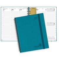 China A4 2023 Weekly Monthly Planner Pacific Green Vegan Leather 8.5x10.5 Inch for sale