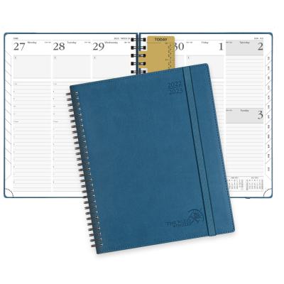 China Softshell Spiral Large Academic Planner A4 8.5x10.5 Inch Night Blue Customizable for sale