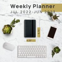 China Softcover Spiral Weekly Planner 2023 2024 Vertical Layout Design for sale