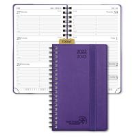 China Purple Spiral Softshell Mini Weekly Planner 4.25x6.75 inch FSC Paper for sale