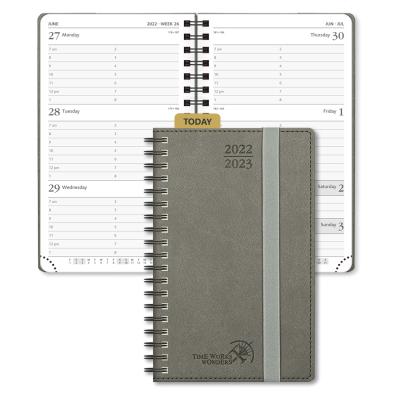 China Poprun Mini Weekly Planner 4.25x6.75 Inch Vertical Layout Monochrome Inner Pages for sale