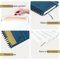 China Night Blue 80GSM Paper Mini Weekly Planner Plastic Ruler Attached for sale
