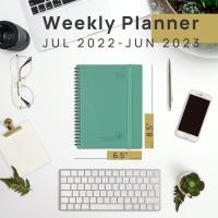 China Medium 6.5x8.5 Inch 2023 Academic Planner Weekly Monthly Design FSC Paper for sale