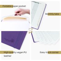 China Weekly Academic Planner Purple Softcover Spiral 6.5x8.5 Inch Hourly Schedule Monthly Tabs for sale