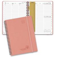 China A5 Weekly Planner 2023-2024 Pink Academic Hourly Timetable with Plastic Ruler for sale