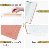 China A5 Weekly Planner 2023-2024 Pink Academic Hourly Timetable with Plastic Ruler for sale