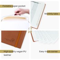 China Custom Weekly Planner 2023 6.5x8.5 Inch Brown Softcover O Binding 100 GSM for sale