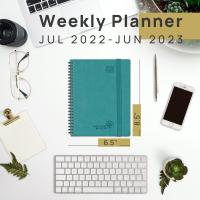China A5 Academic Calendar Jul 22 to Jun 23 80GSM Ivory Paper Donau Blue Planner for sale