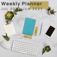 China Pocket Size 3.5x6.5 Small Academic Planner 2023-2024 Hourly Schedule Monthly Tabs for sale