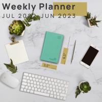 China Custom 8.5x11 14 Month Academic Planner 2023 80GSM Ink Resistant Paper for sale