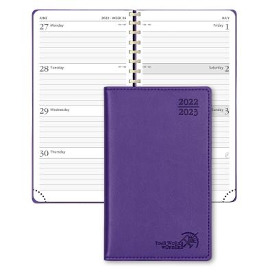 China 80GSM Paper Purse Size Planner with Hourly Schedule and Monthly Tabs for sale