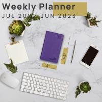 China 80GSM Paper Purse Size Planner with Hourly Schedule and Monthly Tabs for sale