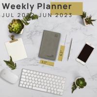 China 3.5x6.5 Inch Pocket Size Daily Planner July 2023 to June 2024 Academic Year Hardcover for sale