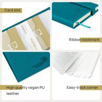 China 3.5x6.5 Inch Pocket Calendar Planner PU Cover Eco Friendly Paper 80GSM for sale